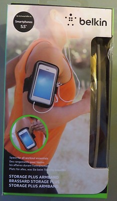 Belkin Storage Plus Armband Case for 5.5" Smartphones Black (B1) | eBay