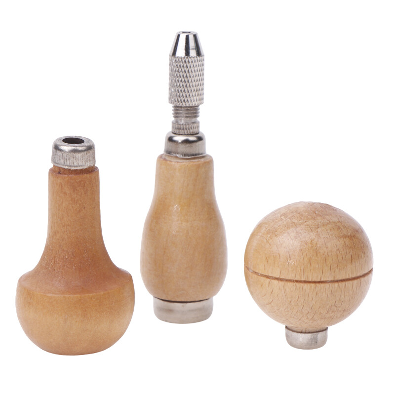 Mushroom Push Drill Bit Handle Graver Pin Vise Wooden Handle ...
