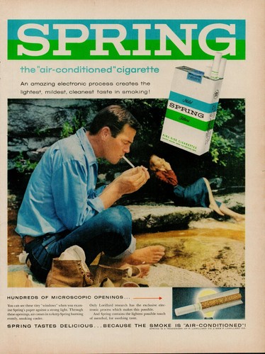 1959 Tobacco Cigarettes Spring 1950s Vintage Print Ad King Size ...
