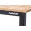 Husky 6 ft. Solid Wood Top Workbench Adjustable Feet Offset Any Floor ...