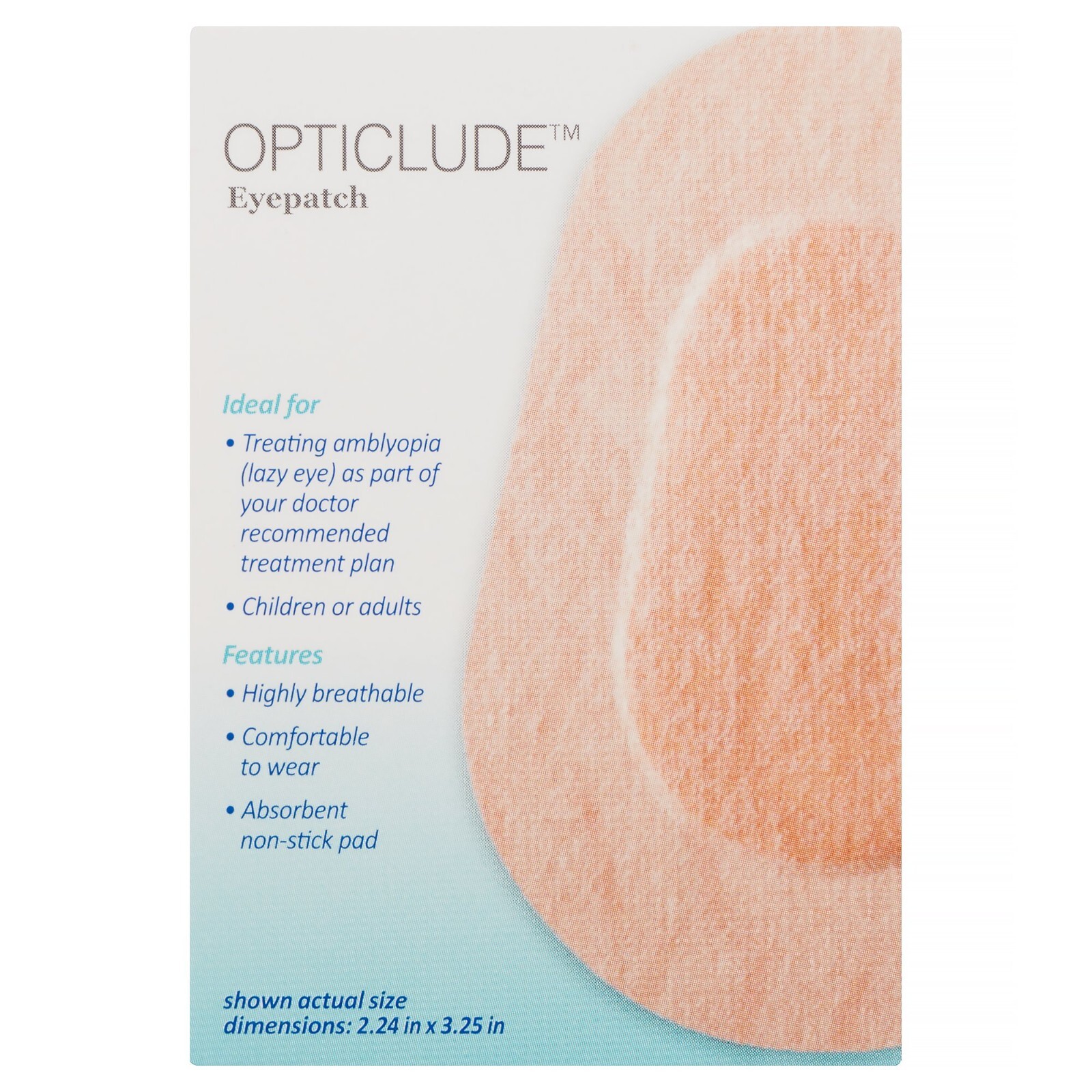 *60-Patches* 3M Nexcare Opticlude Orthoptic Eye Patch 3.25" x 2.24 ...