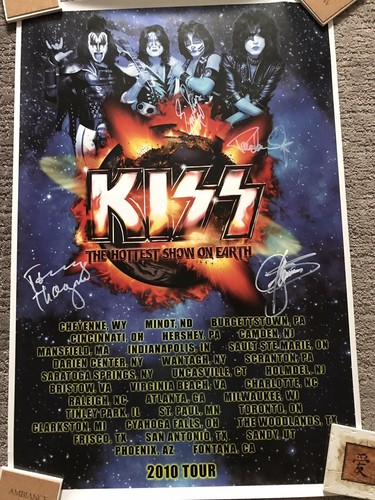 KISS signed tour poster + full band Autographed + 2010 + Rare | eBay