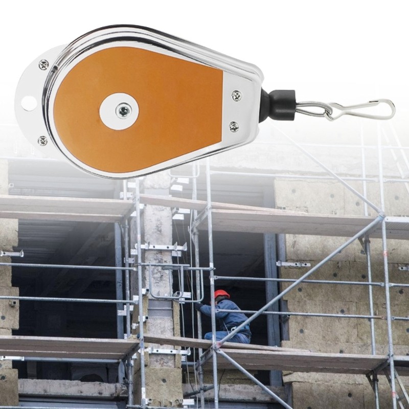 Retractable Spring Balancing Steel Wire Rope Measuring Tool Hook Holder ...