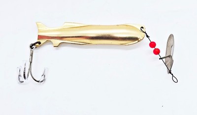 Getzum Tackle Gurgle Giter Lure Gold Finish Made In MN | eBay