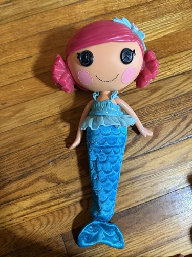 2011 LALALOOPSY 12" DOLL "CORAL SEA SHELLS" MERMAID PURPLE HAIR WITH ...