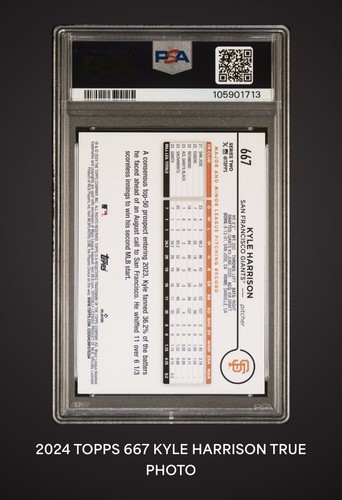 Kyle Harrison 2024 Topps True Photo Variation Rookie RC Card #667 ...