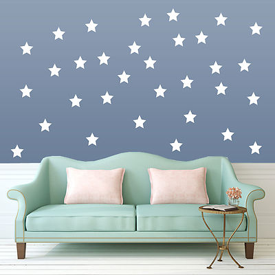 Stars Star Pack Brightly Coloured Wall Car Window Stickers Decor Packs ...
