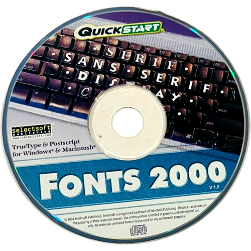 FONTS 2000 TrueType & Postscript for Windows and Mac 2004 CD | eBay