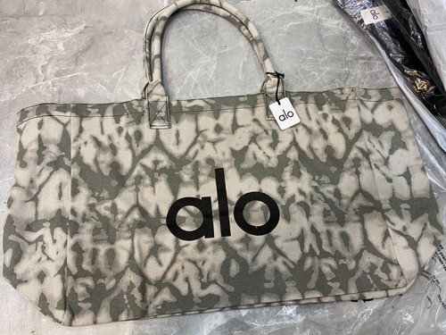 ALO Gray Tie Dye Large Canvas Tote Bag Gym Travel Carry-on | eBay
