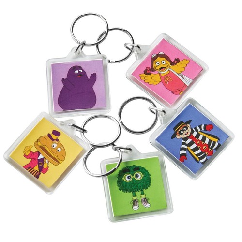 McDonald's McDonaldland Characters - 5 Keychain Set - Grimace Fry Guy ...
