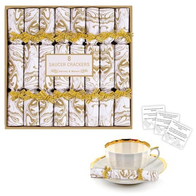 8 Pack Luxury Miniature Crackers -Breakfast, Afternoon Tea, Saucer ...
