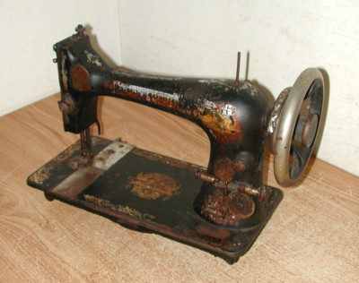 ANTIQUE 1890S SINGER EGYPTIAN SPHINX TREADLE SEWING MACHINE HEAD K25100 ...