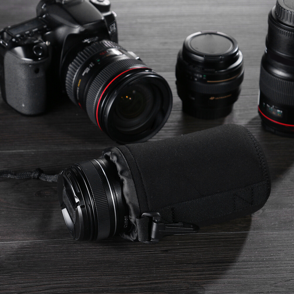Neoprene DSLR Camera Lens Pouch SLR Lens Shockproof Soft Protective Bag ...