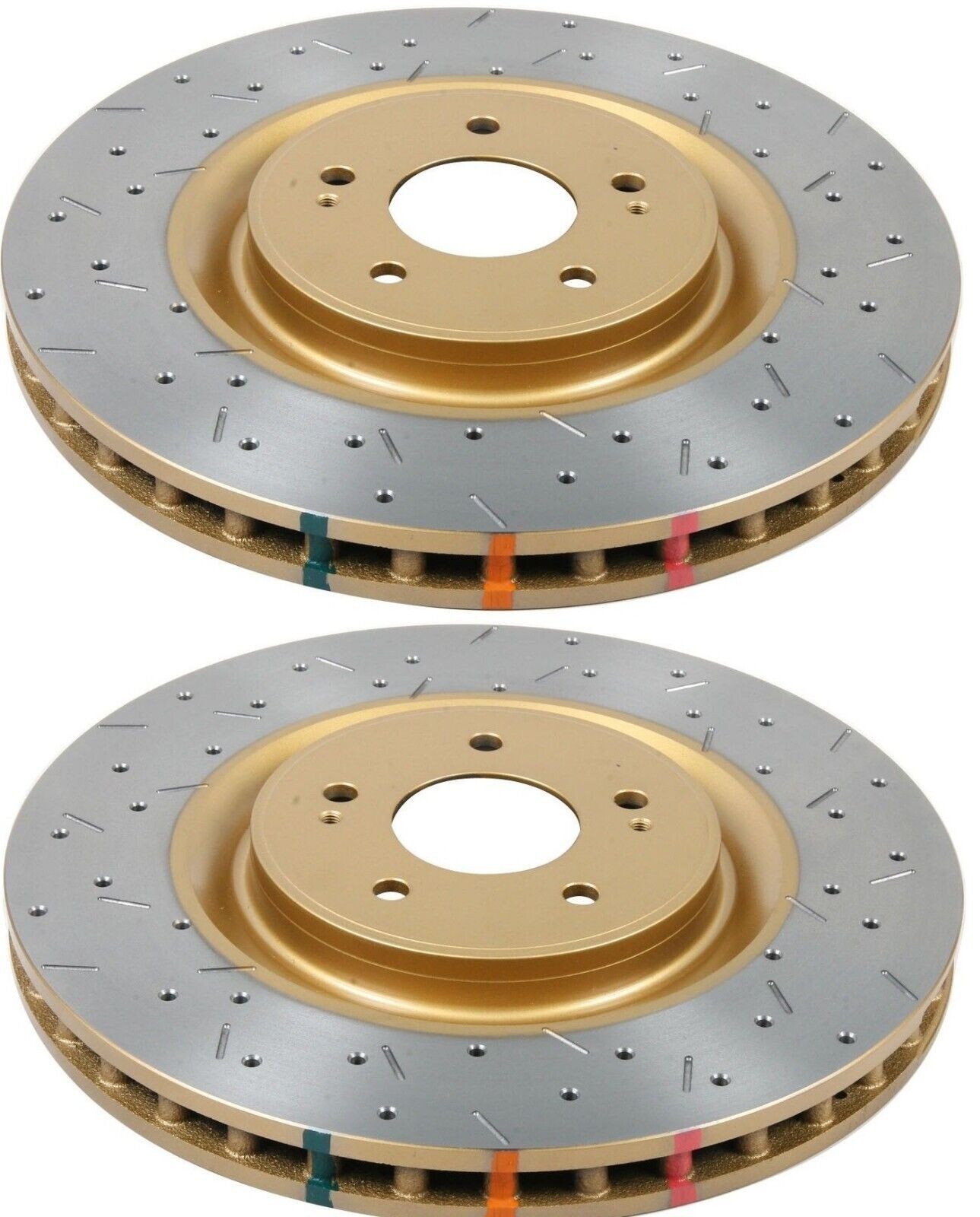 DBA Drilled & Slotted Rear Brake Rotor Pair For 08-13 Subaru Forester ...