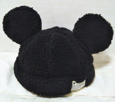 Japan Tokyo Disney Resort Store Ears HeadBand Hat Black Fluffy CAP park ...