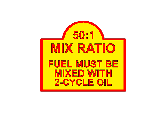 Mix Ratio Chart 50:1 2-Stroke 2-Cycle Oil Fuel Chainsaw GASOLINE ...