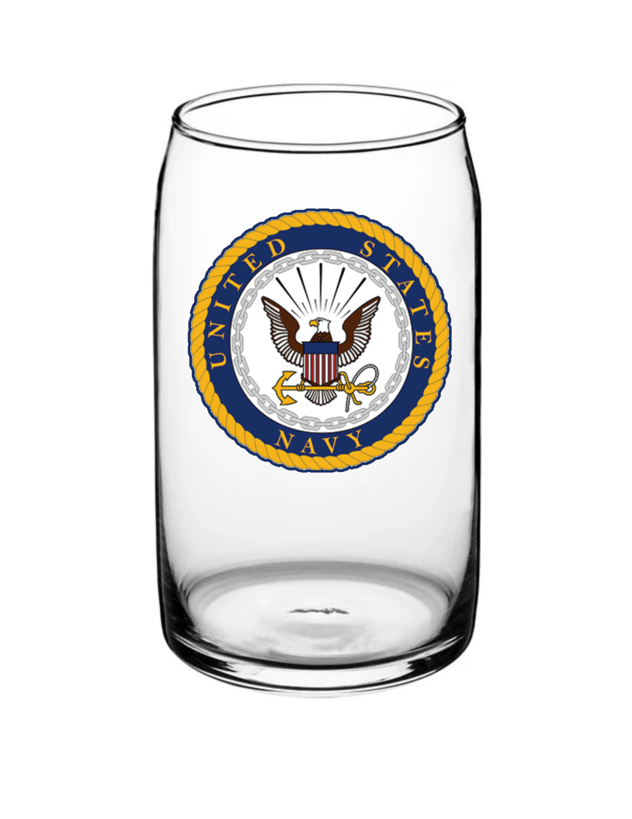US Navy - 16oz Beer Can Glass Military Beer Iced Coffee Seltzer ...