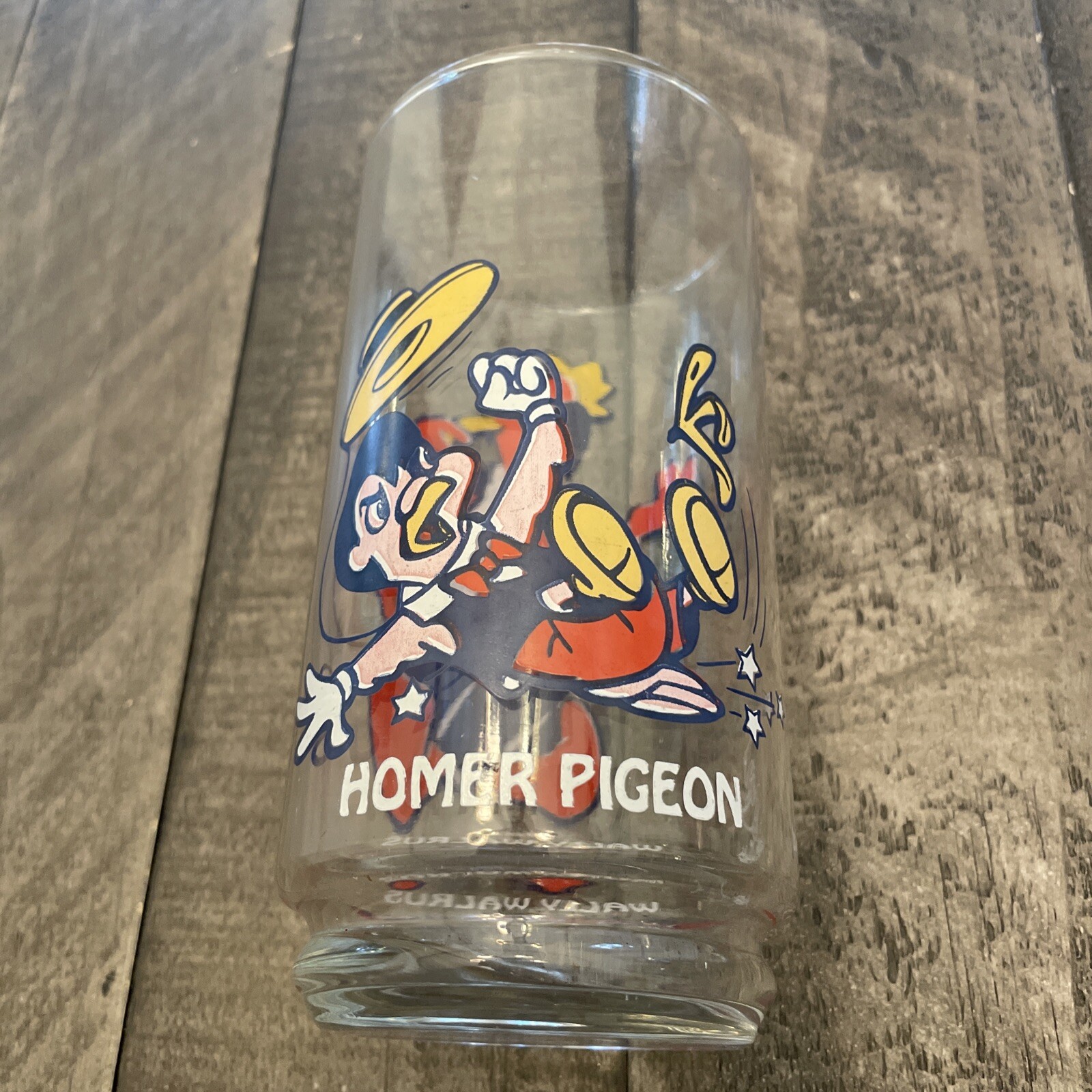 Walter Lantz Glass Wally Walrus Homer Pigeon Slipping on Banana Peel | eBay