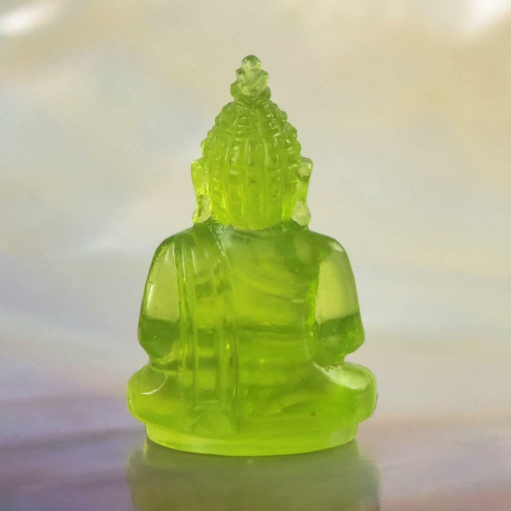 Miniature Image of the Buddha Sculpture Peridot Green Chalcedony ...