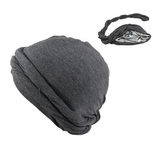Turban Durag for Men Unisex Satin Silk Lined Elastic Turban Head Wrap ...