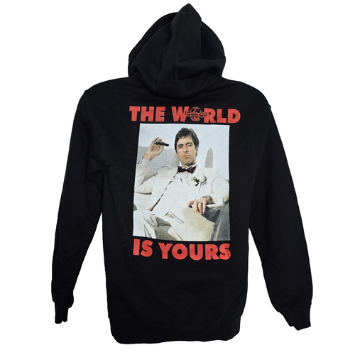 Scarface Graphic Hoodie Black Tony Montana The World Is Yours NEW Small ...