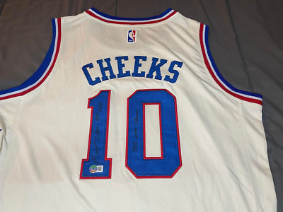 MAURICE MO CHEEKS Signed PHILADELPHIA 76ERS Jersey AUTO Beckett COA ...