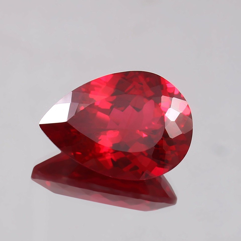 AAA Grade Natural Mozambique Blood Red Ruby Pear Loose Cut Gemstone 22x16 MM | eBay