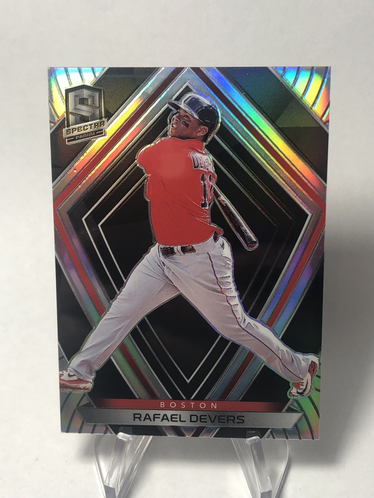 2020 Chronicles Spectra Baseball RAFAEL DEVERS Silver Prizm MLB BOS Red ...