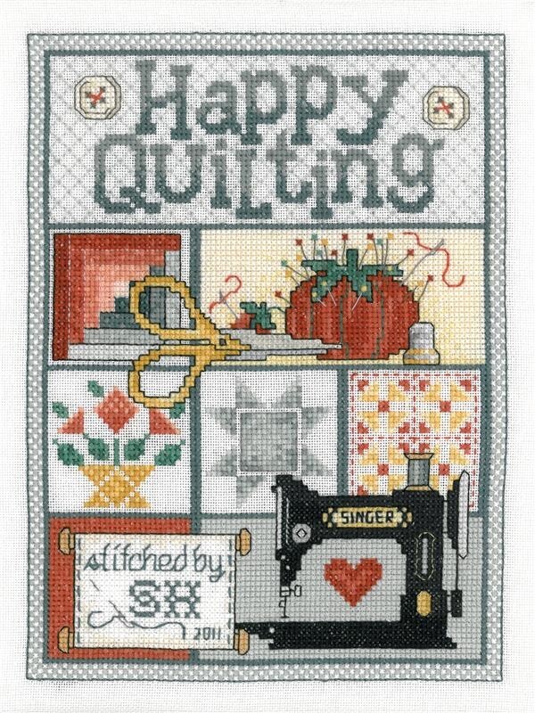 Sue Hillis Imaginating Counted Cross Stitch Chart ~ Happy Quilting ~ | eBay