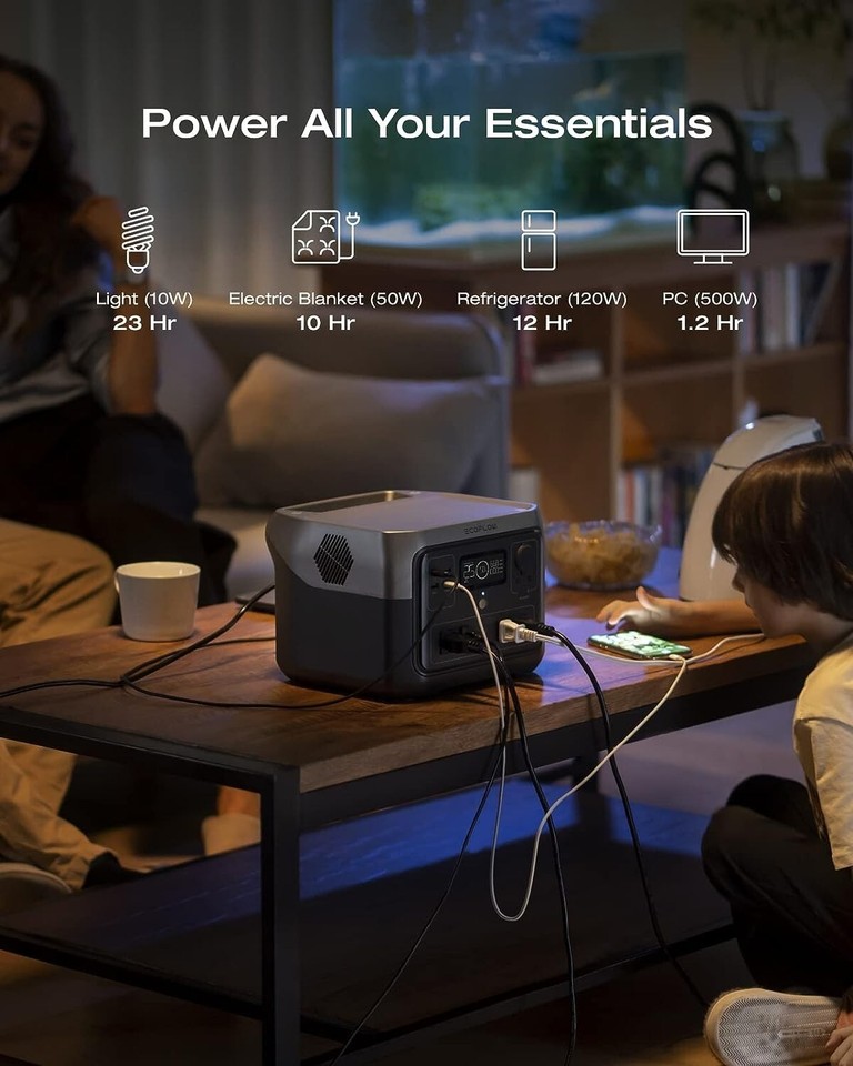 EcoFlow Solar Generator RIVER 2 Pro 768Wh+160W Solar Panel Certified ...