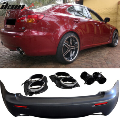 Fits 06-13 Lexus IS250 IS350 ISF Style Rear Bumper Cover Conversion W/O ...