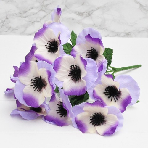 ARTIFICIAL SILK FLOWERS PANSY BUNCH 6 COLOURS Home Wedding Outdoor ...