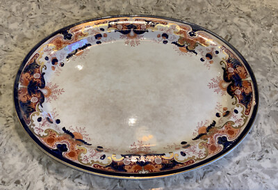 Antique Booths Royal Semi Porcelain Serving Dish Meat Platter- Lucania ...