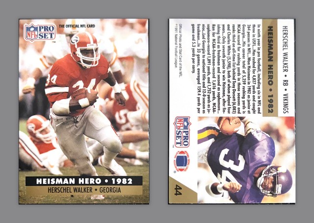 1991 Pro Set - Heisman Hero #44 Herschel Walker for sale online | eBay