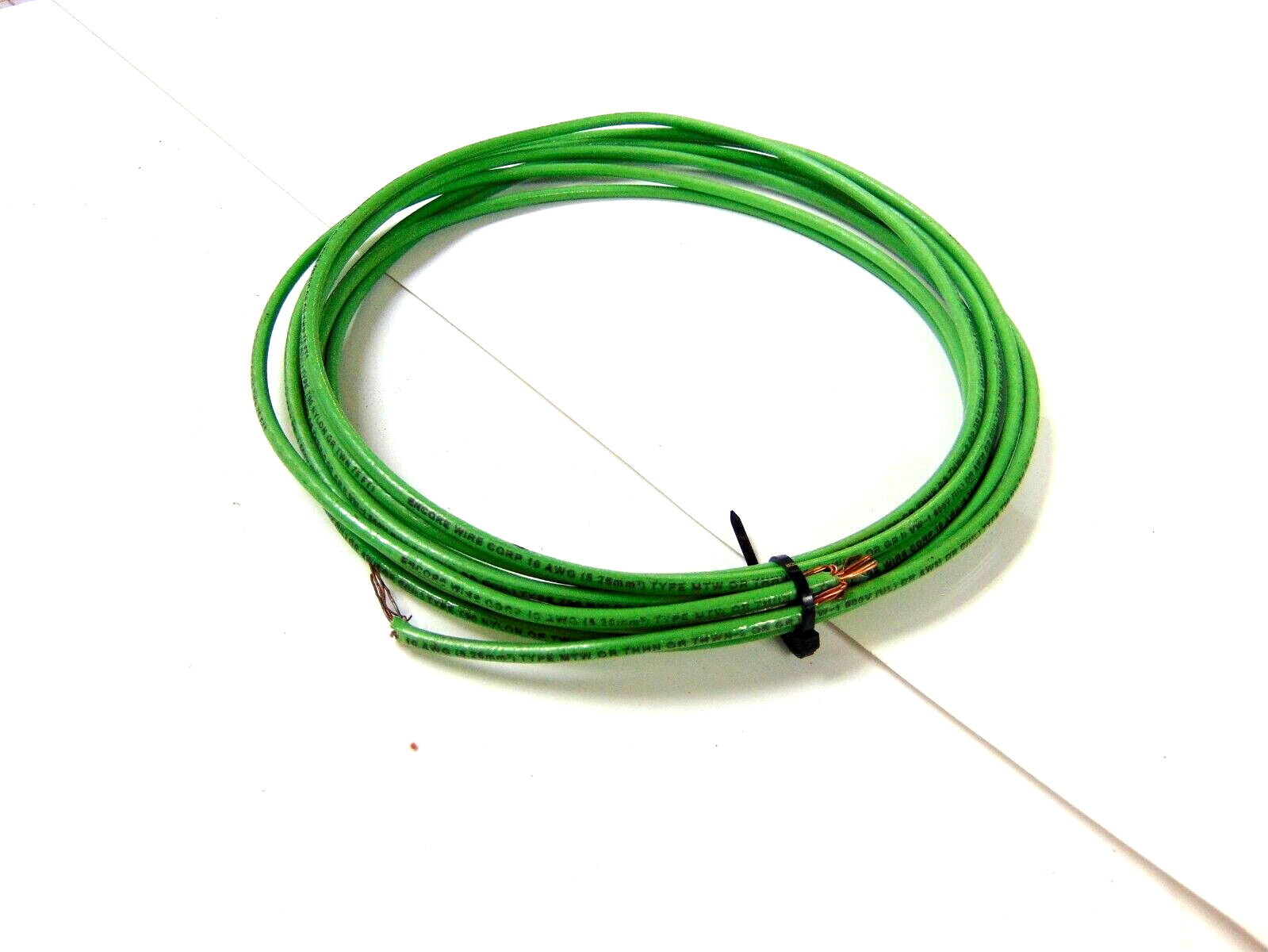 GREEN ENCORE WIRE 10 AWG (5.26MM) 600 VOLT UL TYPE T90 NYLON 16 FT. | eBay
