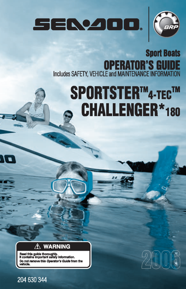 1993-2025 Sea-Doo Sport Boats Pontoons OWNER'S MANUALS Shop Guide BRP ...