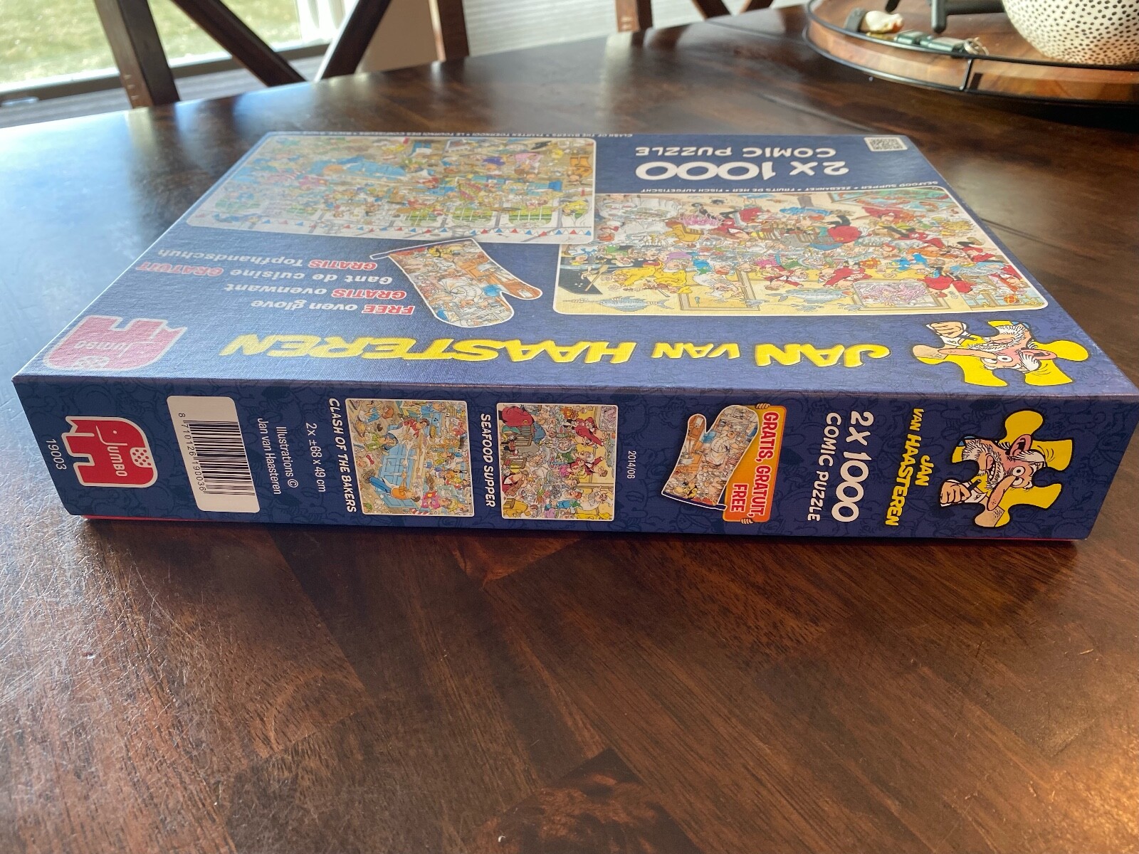 2 pk JUMBO 1000 pc Puzzles SEAFOOD SUPPER, CLASH OF THE BAKERS JAN VAN ...