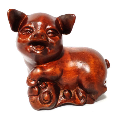 Netsuke - Pig Carving