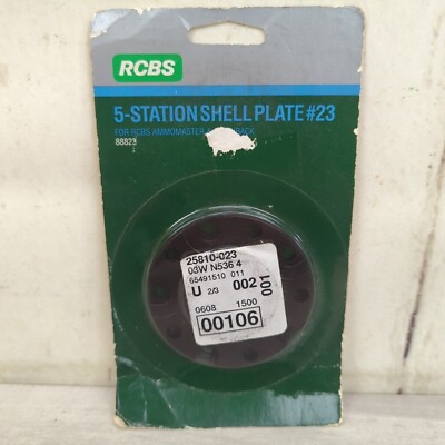 RCBS 5 Station Shell Plate #23 Model 88823 Brand New | eBay