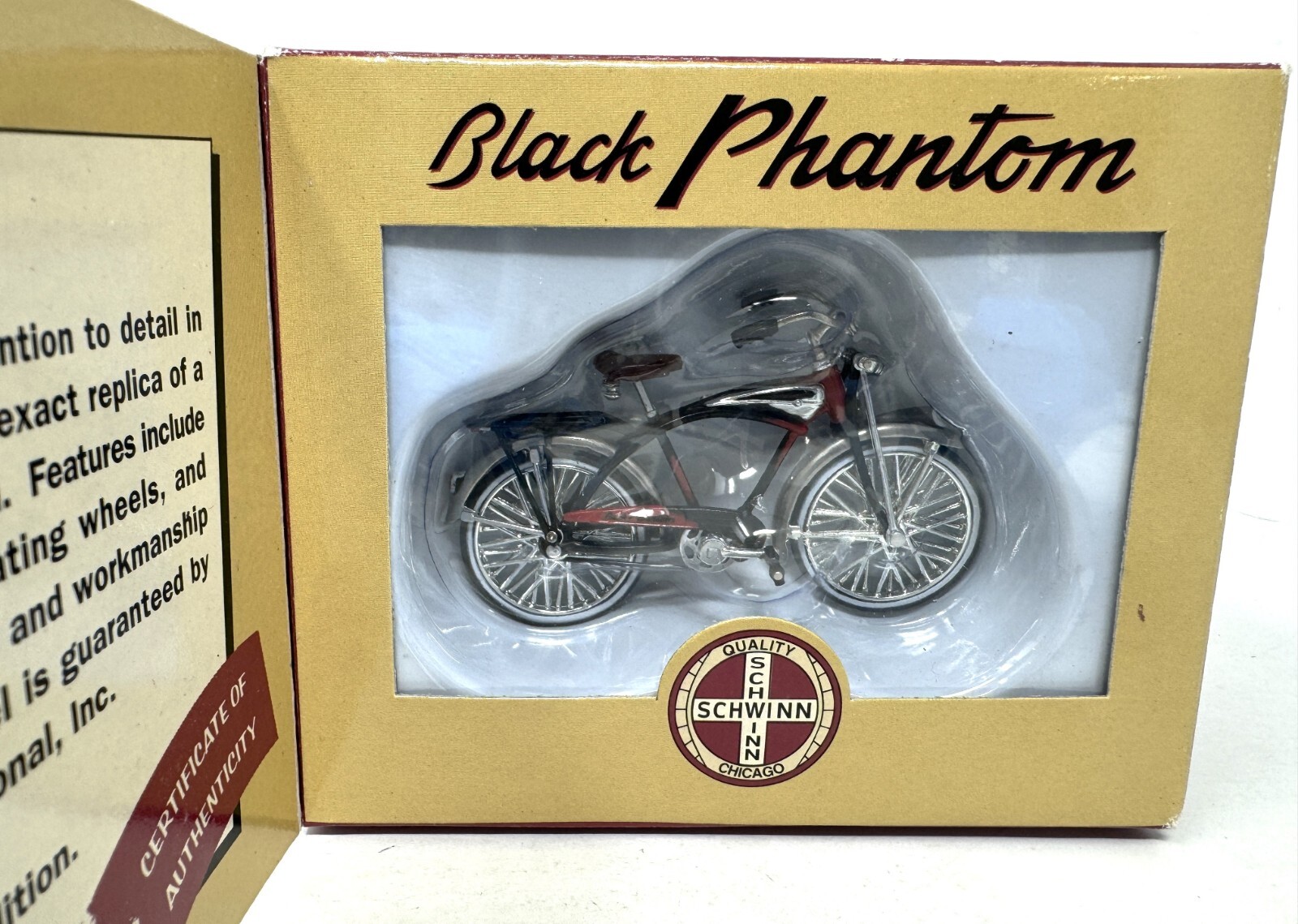 Schwinn Black Phantom Mini Die-Cast Bicycle 1/20 Scale Limited Edition ...
