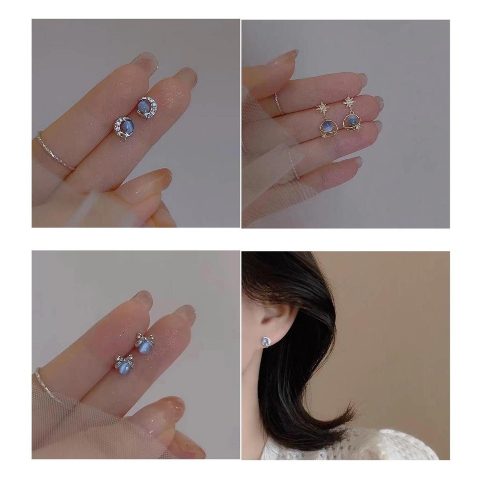 Lightweight Planet Earrings with Cat Eye Stone Perfect for Any Occasion ...