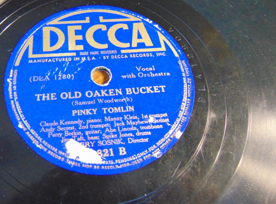 Pinky Tomlin, Spike Jones 1st - Smiles / The Old Oaken Bucket (1938) Decca 78, V | eBay
