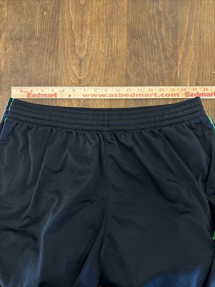 Nike Basketball Track Pants XXL Short Crop Black Green Polyester Sweats ...