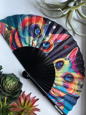 Alien Cat Hand Fan – Festival Fashion, Small Hand Fans, Wholesale Fans ...