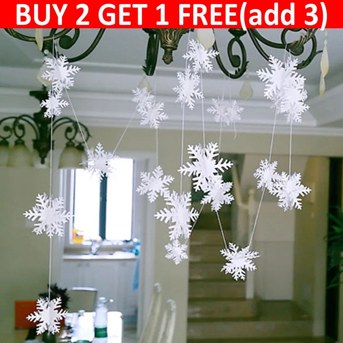 Hanging Snowflakes From Ceiling | Shelly Lighting