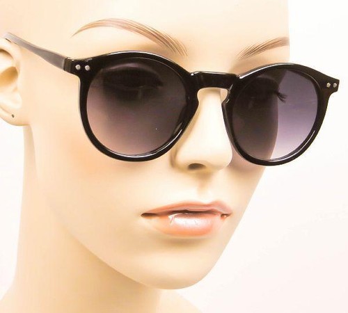 Cool Hipster Black Keyhole Circle Trendy Preppy Round Hip Sunglasses ...