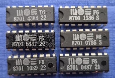 (6x) MOS 8701 Clock Generator Timing Chips for Commodore 64/128 GENUINE ...