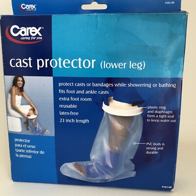 Carex Cast Protector Lower Leg 23” Latex Free Fits Most Foot & Ankle ...