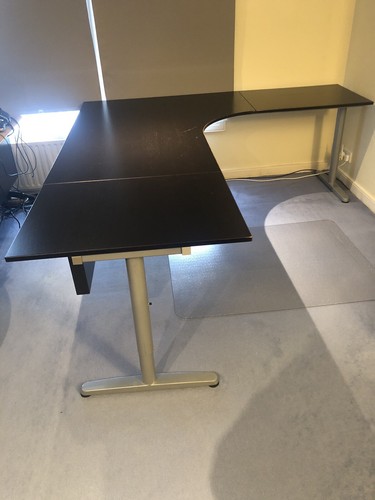 IKEA Galant Corner Desk Table 160cm x 80cm with Extensions on Both Ends ...