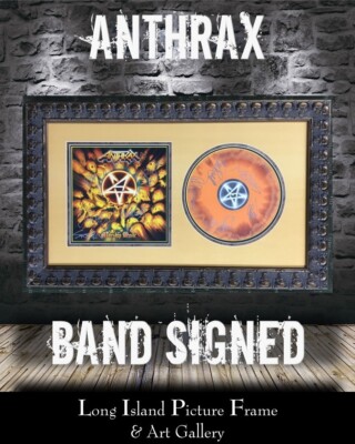 ANTHRAX Band Signed x2 Album Cover and Record Custom Framed Free ...